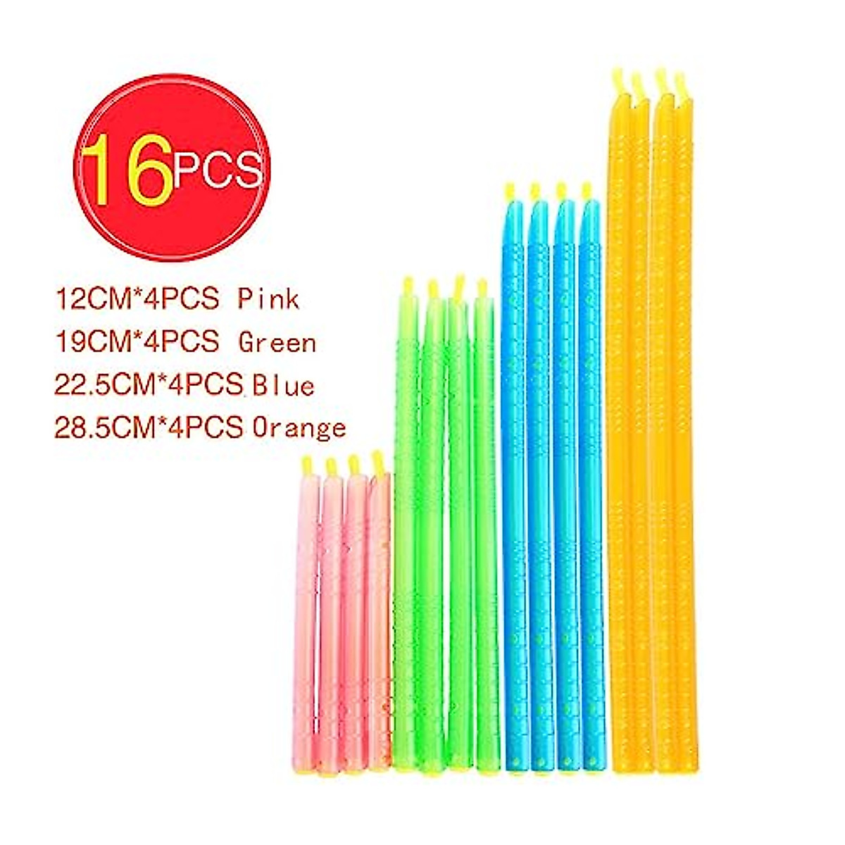 ANCHDO 16pcs Bag Sealer Sticks，4 Lengths，Plastic Bag Sealer Clips Sticks Slide On Bag，Gripstik Bag Sealer Slide Sticks for Food Storage ，Bread and Snack Bags