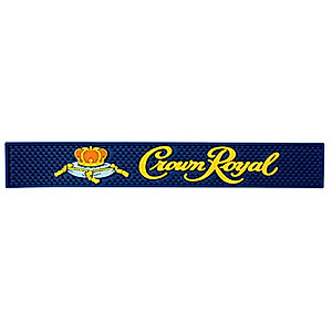 Crown Royal Canadian Whisky Long Bar Mat Spill Mat Rail Drip Mat - 23.5 x 3.5