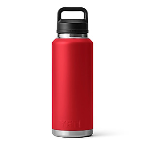 YETI Rambler 46 oz Bottle, Vacuum Insulated, Stainless Steel with Chug Cap, Rescue Red