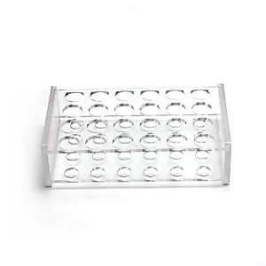 Othmro 1Pcs Test Tube Rack Holder, 14mm 24Well Centrifuge Tube Holder, Rectangular Plastic Stand Bracket Rack Test Tube Rack for Labortory Holder Party Favors Decoration Transparent