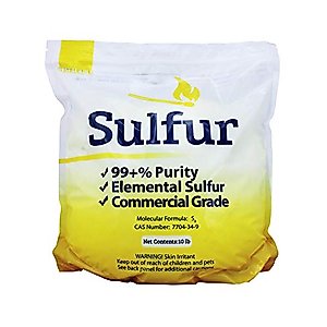 Duda Energy 10 lb Yellow Sulfur Powder Fertilizer, Commercial Grade, Elemental