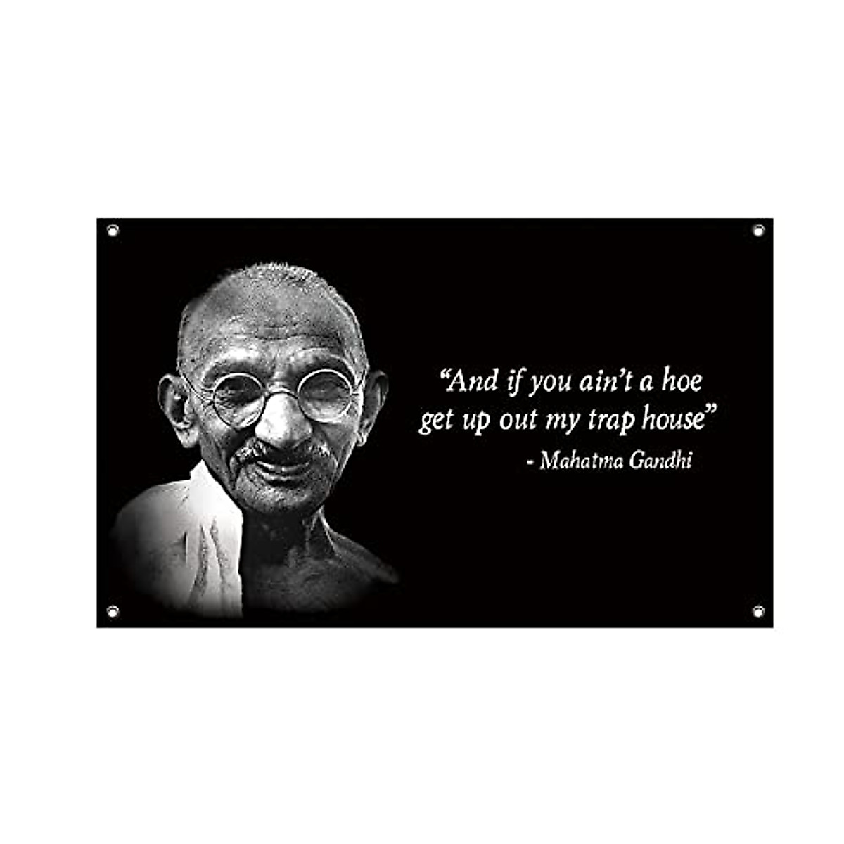 Gandhi Flag 3x5 FT Banner Dorm Banner with Four Brass Grommets for College Party Indoor Decorations