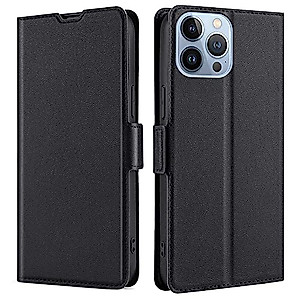 Fansipro Wallet Folio Case for Samsung Galaxy S9 Plus, Premium PU Leather Slim Fit Cover for Galaxy S9 Plus, 1 Card Slot, Handy, Black