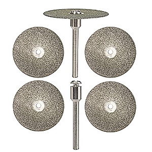 Cutting Wheels Cutting Discs 5X 35mm for Tungsten Electrode Sharpener Tig Welding Full Sand Diamond Wheels Compatible with Dremel Rotary Tools w/ 2X 35mm CNC Connecting Rods