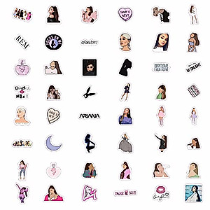 BulbaCraft 100Pcs Ariana Stickers - Pop Singer Stickers, R&B‎ Singer Stickers, Stickers for Teens, Music Stickers for Laptop, Stickers for Teens, Teen Girl Gifts