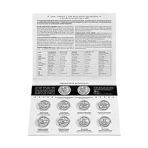 2018 P & D America the Beatiful Quarters Uncirculated Coin Set US Mint Packaged