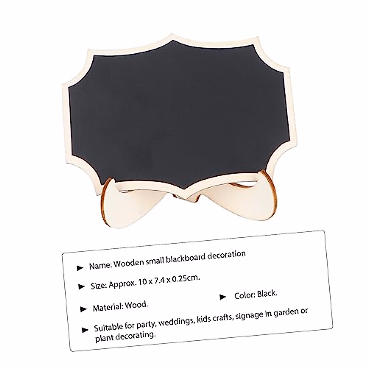 WOFASHPURET 10pcs Wood Decor Wedding Decoration Dining Room Table Decor Place Sign Message Board Signs Table Numbers Blackboard Display Chalkboards Message Board Ornament Mini Blackboard Easel