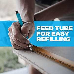 OX Tools Pro Tuff Carbon Marking Pencil | Pencil Holder with Sharpener & Belt Clip