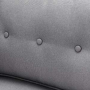 VASAGLE Accent Chair with Upholstered Cushion, Solid Wood Legs, for Living, Dining Room, Office, 31.5 x 31.5 x 30.7 Inches, Gray