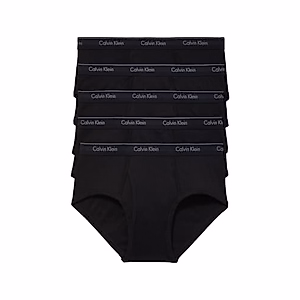 Calvin Klein Men's Cotton Classics 5-Pack Brief, 5 Black, X-Large