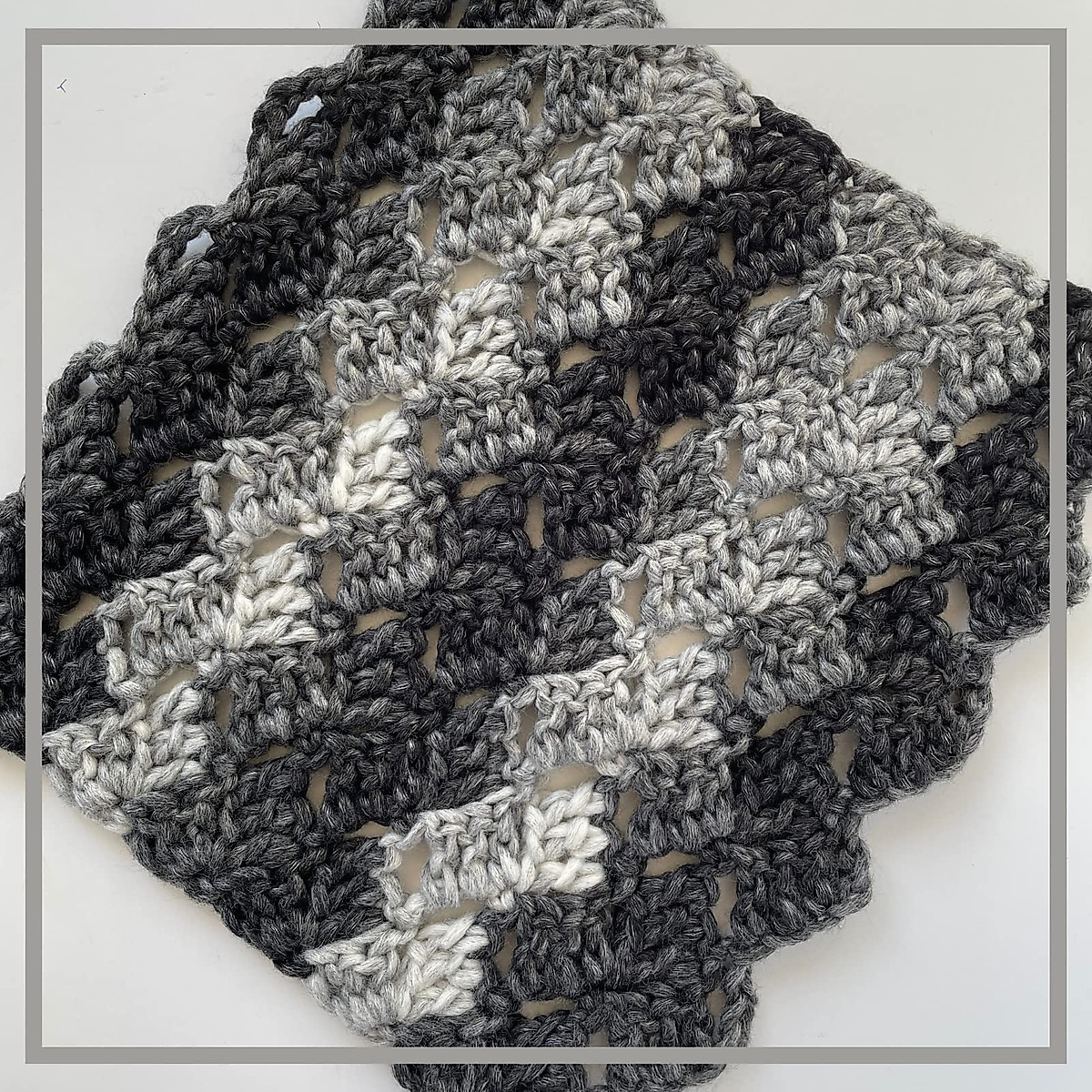 Ombré-Encore Super Soft Thick Variegated Yarn #5 Weight for Knitting & Crochet Chunky Scarves, Blankets, Hats, Cowls, Shawls, Acrylic, 3 Balls, 507yds/420g (Black Snowstorm)