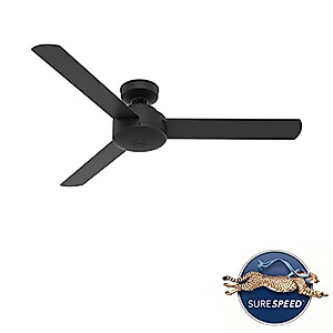 Hunter Fan Company 50810 Presto Ceiling Fan, 52, Matte Black