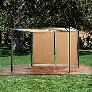 Christopher Knight Home Wendy Outdoor Steel Framed 10' Gazebo, Beige/Black