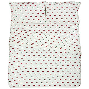 LAMANNI Printed Flannel Sheet Set - Soft, Warm, Moisture Wicking - Bedding Set (Twin, Tree Truck)