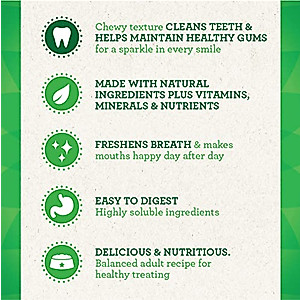 Greenies Original Teenie Natural Dental Care Dog Treats, 3 oz. Pack (11 Treats)