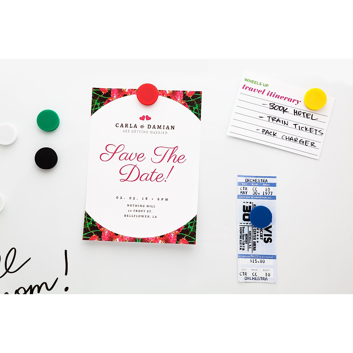 Round Fridge Magnets, Button Shaped, Small Colorful Magnetic Discs for Kitchen, Cabinet or Classroom, Perfect Whiteboard Supplies for Teachers - Bullseye Office