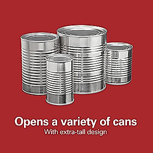 Hamilton Beach Electric Automatic Can Opener, Extra-Tall, Auto-Shutoff with Knife Sharpener & Bottle Opener, Black (76510)