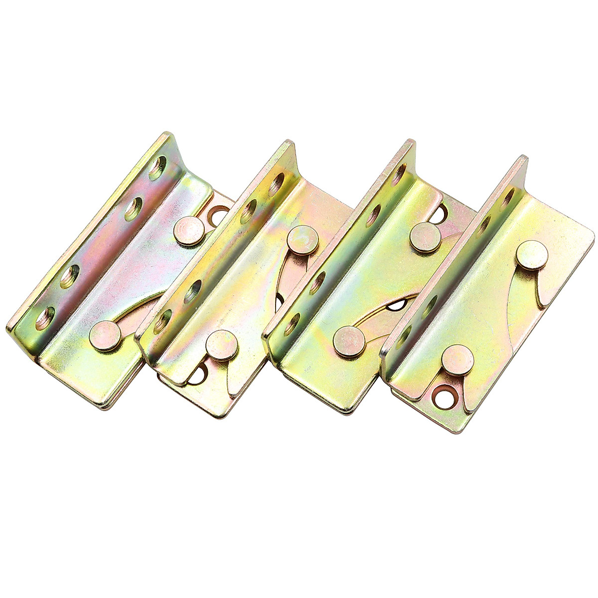 LBY Bed Rail Brackets, Heavy Duty Non-Mortise Bracket Fastener, Bed Buckle Lock, Bed Rail Fittings, Invisible Bed Connector, (a Set of 4 Pay),with Screws