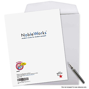 NobleWorks - 1 Jumbo Funny Card for Birthdays (8.5 x 11 Inch) - Cartoon Joke, Humor Bday Card with Envelope - Younger B-tch J9699