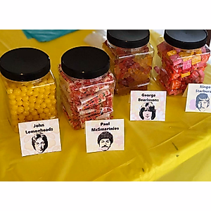 Lawei Square Plastic Jars with Lids - Clear Empty Storage Containers for Food Storage, Plastic Food Jars with Easy Grip Handles for Dry Goods Cookies Rice and More (6 Pack 60 Oz)