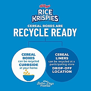 Kellogg's Rice Krispies Cold Breakfast Cereal, 8 Vitamins and Minerals, Rice Krispies Treats, Large Size, Original, 12Oz Box (1 Box)