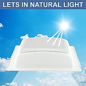 RecPro RV Skylight Inner Dome with Clear Window | 14" x 14" Universal Inner Skylight