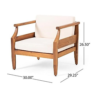 Noble House Aston Outdoor Club Chair (Set of 4) Teak