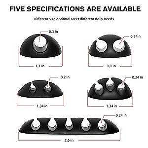 YESFLAME Cable Clips,21 Pack Black Adhesive Cord Holders, Perfect Cable Cords Management for Organizing Cable Wires-Home, Office, Car, Desk, Cubicle, Nightstand