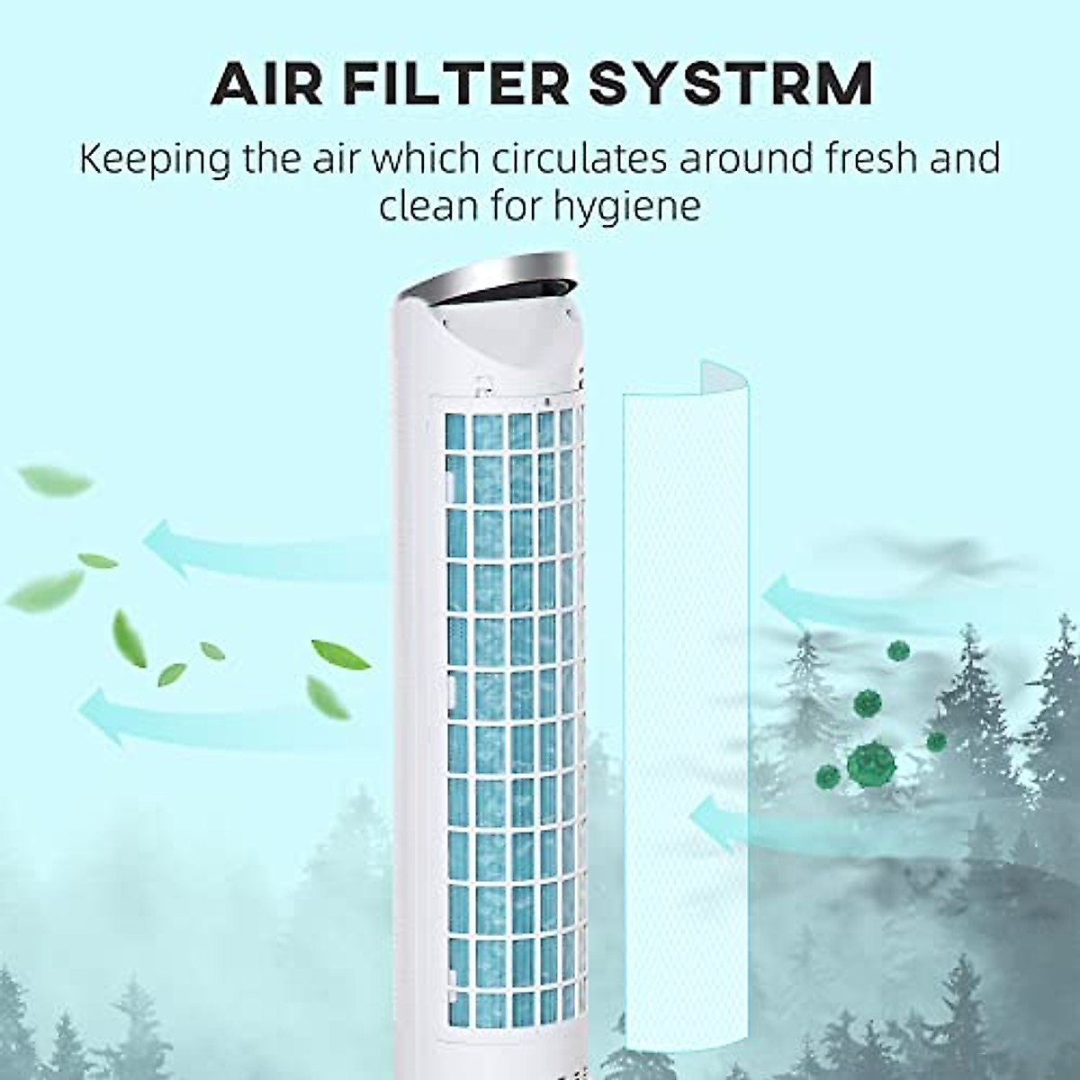 HOMCOM 40" Evaporative Air Cooler for Home Office, 3-In-1 Ice Cooling Fan with Humidifier, Oscillating, 3 Modes, 3 Speeds, 8H Timer, Remote, LED Display, White