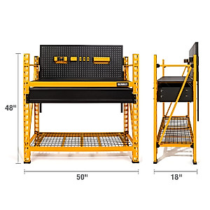 DEWALT 2-Shelf Industrial 4- Carbon Steel Foot Storage Rack Work Station Kit (DXST3000WB)