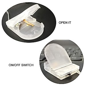 LampVPath (Pack of 4 cr2032 Battery Holder Coin Cell Holder, CR2032 Battery Holder with Switch, 1 x 3V CR2032 Button Coin Cell Battery Holder with Leads On Off Switch