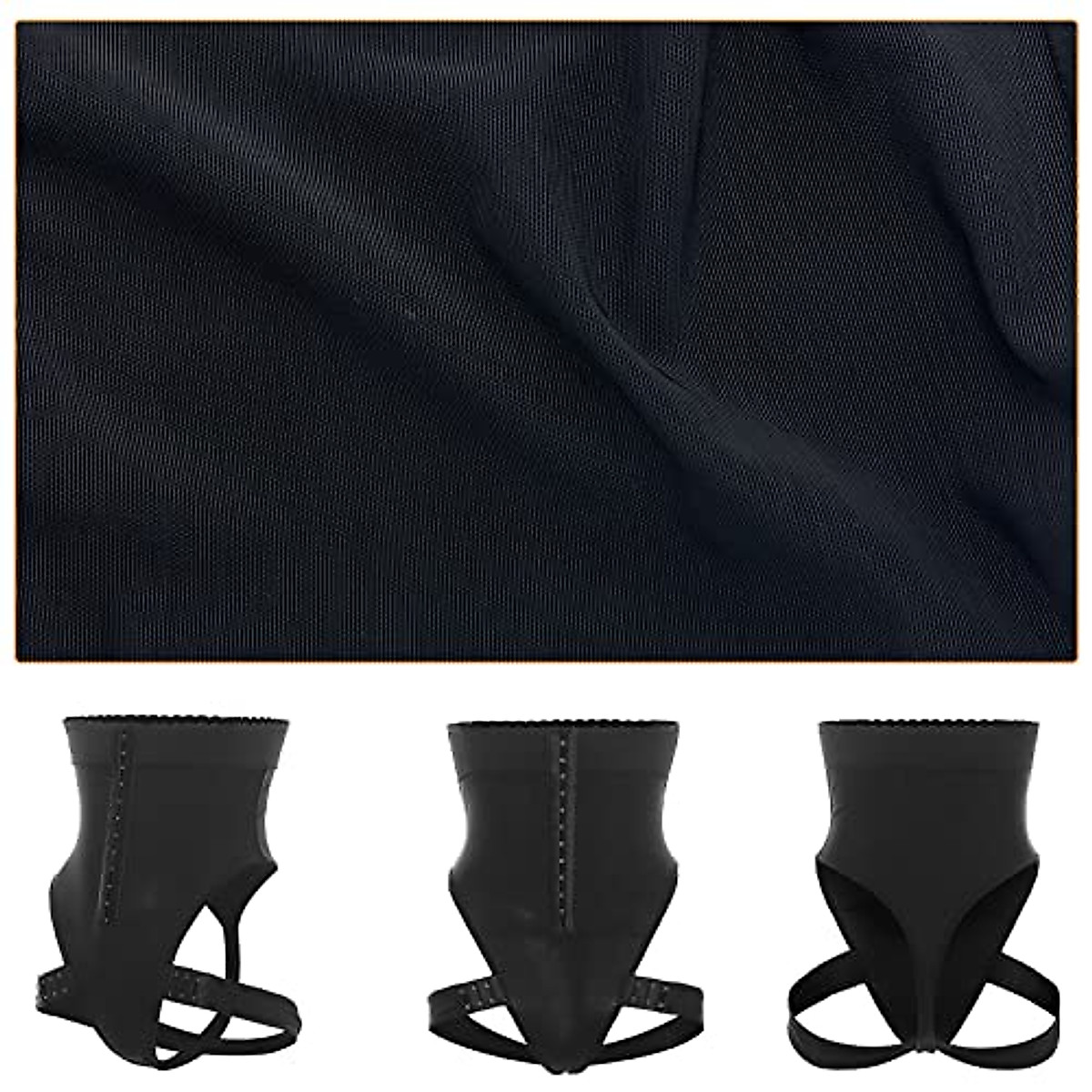 FEELJAM Cuff Tummy Trainer Exceptional Shapewear,Women's Cuff Tummy Trainer with Butt Lift (Black, 5XL)