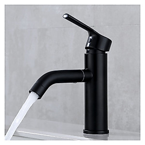 JEMITA Kitchen Faucet 304 Stainless Steel Black & Chrome Hot and Cold Mixer Sink Tap Deck Mount 360 Degree Swivel Kitchen Sink Faucets (Color : 02)