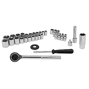 Performance Tool W1173 SAE/Metric 40-Piece SAE and Metric Socket Set, 1/4-Inch & 3/8-Inch Drive