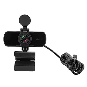 Mini USB Webcam, 2K Full HD Mini Webcam with Microphone, Support 4 Million HD Pixels and 360 Degree Rotation, for Video Conference Live Net Class, for PC Computer Laptop (pc-05)