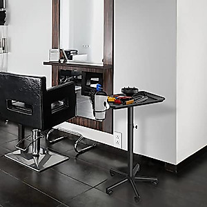 Saloniture Aluminum Salon Instrument Tray with Caddy, Heavy-Duty Rolling Base