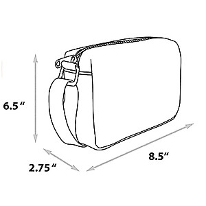 Disney Bag, Cross Body, Rectangle, Disney Cats and Dog Faces Collage Black White, Vegan Leather