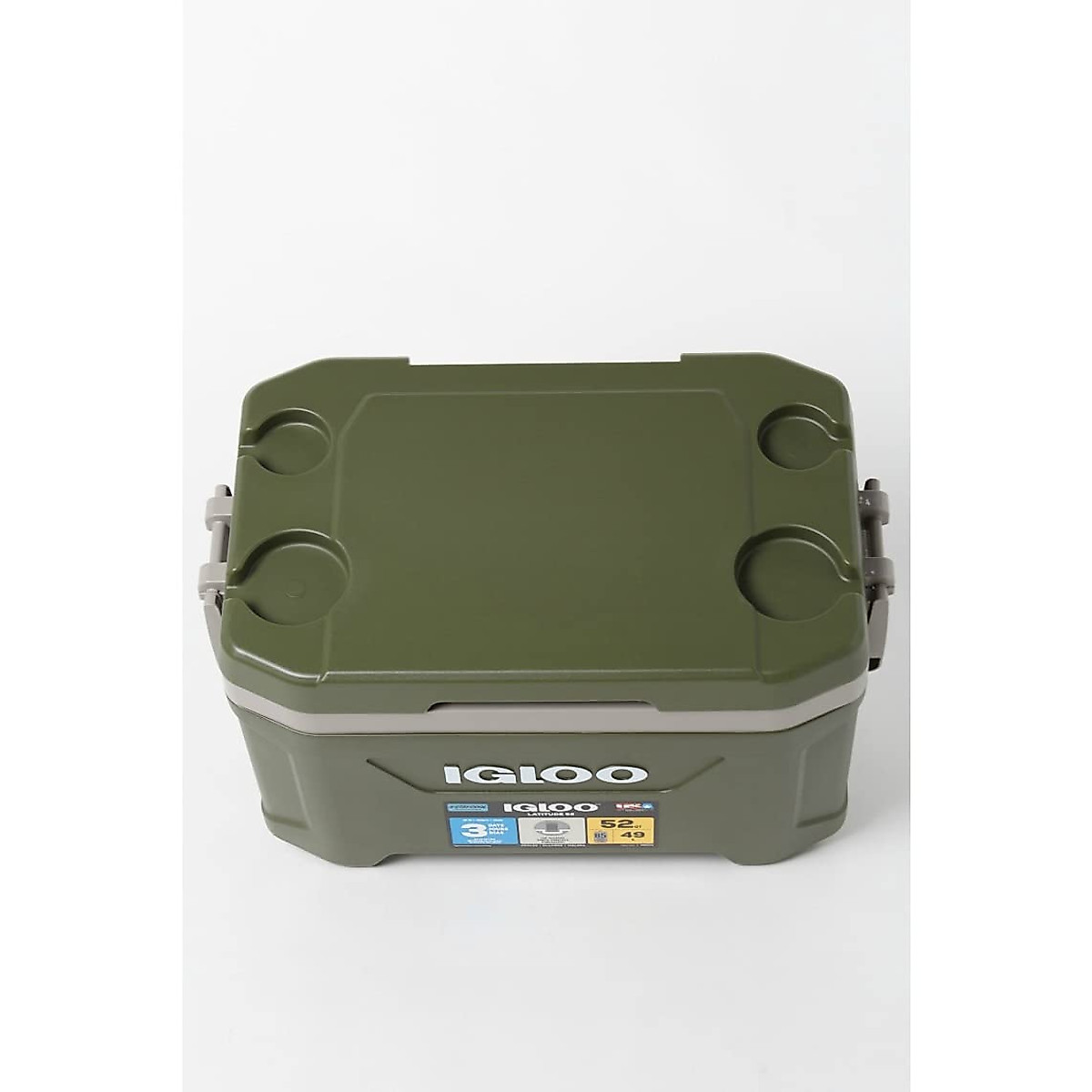 Igloo 60367 Sportsman Latitude 52 Cooler Box, Approx. 11.2 gal (49 L), Sportsman, Latitude, Outdoor, Camping, Leisure, Fishing, Green