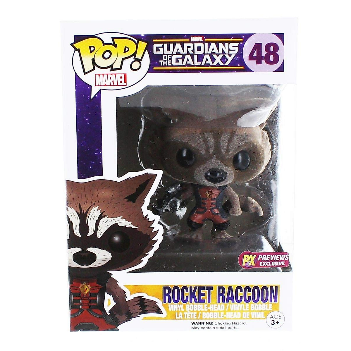 Funko Guardians of The Galaxy POP Vinyl Figure Flocked Ravager Rocket Racoon SDCC 2015 Exclusive