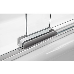 KOHLER Revel sliding bath door, 55-1/2"H x 56-5/8 – 59-5/8"W, with 1/4" thick Crystal Clear glass
