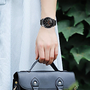 22mm Stainless Steel Magnetic Mesh Compatible for Samsung Galaxy Watch 46mm/Gear S3 Classic/Frontier/Huawei Watch 2Classic/GT/GT 2/ Quick Release Replacement Sports Straps…