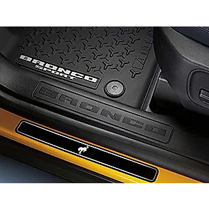 Blue Oval Industries OEM Black Chrome Front and Rear Door Sill Step Plates for 2021-2024 Bronco Sport