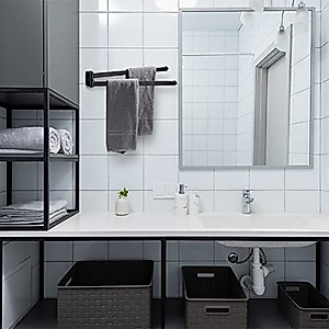 BGL Swivel Towel Rack Black Swivel Towel bar Movable Double Towel Rails Matt Rubber Black Bathroom Accessories