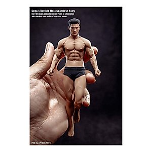 OBEST 1/12 Male Body 6 inch TBLeague Action Figure Full Set-Silicone Body+Head+Underwear-1/12 Scale Super Flexible Male Dolls for Arts/Drawings/Photography F Mezco SHF ML(PH2019-TM01A) (JH6N)
