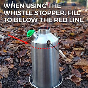 Kelly Kettle Ultimate Base Camp Kit – 54 oz Large Stainless Steel Camp Kettle, Lightweight Camping Kettle with Whistle, Kelly Kettle Stove for Fishing, Hunting, Hiking