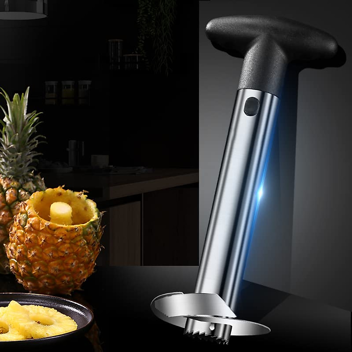 ZirrorYY Pineapple Corer and Slicer Tool-Food Grade Stainless Steel Pineapple Slicer with Sharp Pineapple Peeler Easy to Clean and Clean, Fruit Slicer, Kitchen