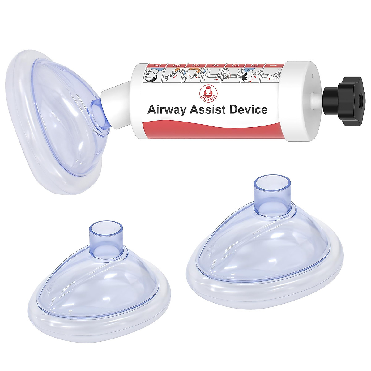 DCome 1 Pack Child Removal Device for Removing Obstructed Objects, Portable Device for Toddlers and Kids, Safe and Effective Infant First Aid Kit, Easy to Use, Equipped with Different Size Masks