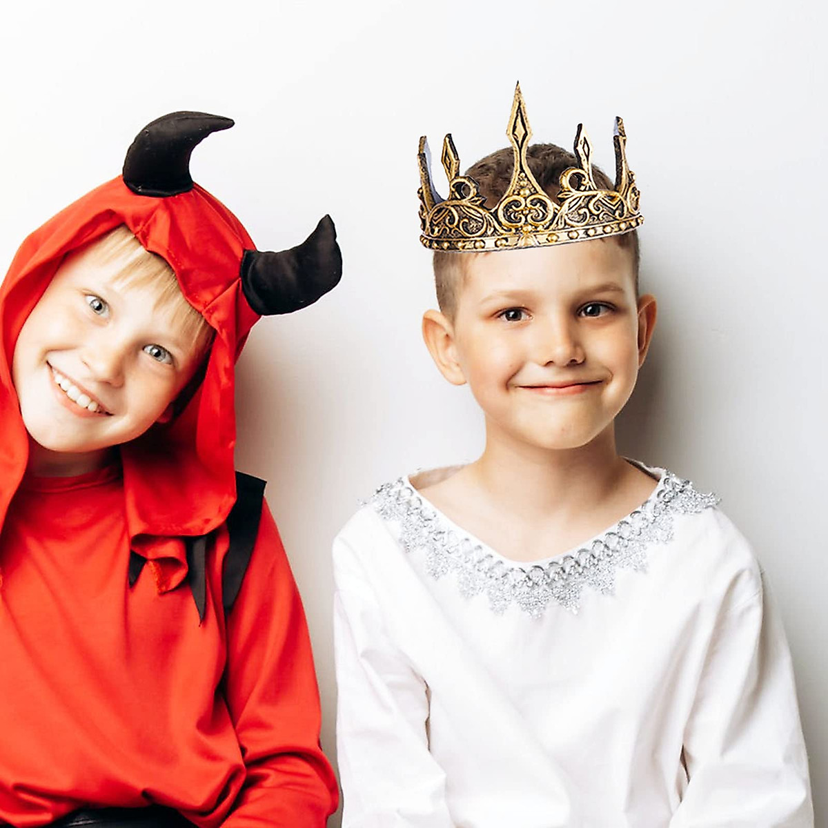 DothRayan Royal Gold Foam Crown Headband - Cosplay Prop and Party Favor for Boys, Men, and Prom