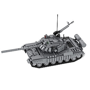 Topoo Tank Building Kit WW2 Military War Battle Tank Sets Army Vehicles Model - T-72 Russian Main Battle Tank, 776 PCS