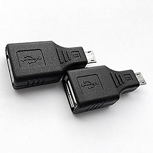 USB 2.0 Micro USB Male to USB Female OTG Adapter (2 Pack)